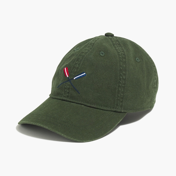 J. Crew | Accessories | New J Crew Oars Logo Baseball Cap Olive Green ...